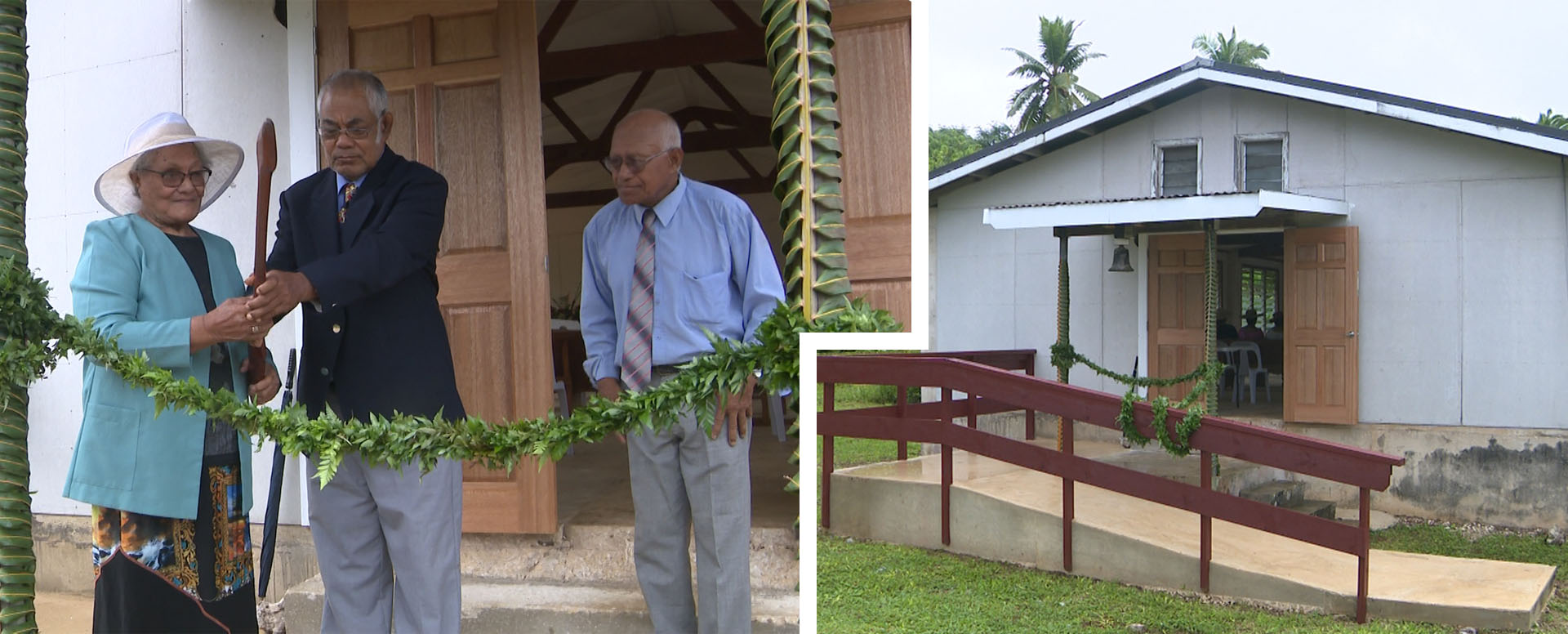 A new access ramp to one of their evacuation shelters, for the village ...
